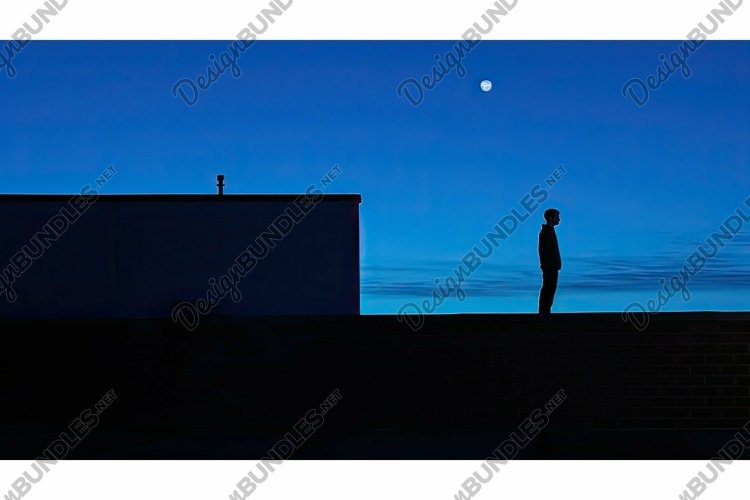 rooftop blue spot light