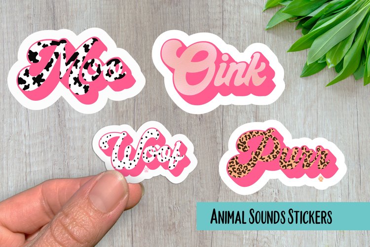 Animal Sounds PNG Sticker Pack
