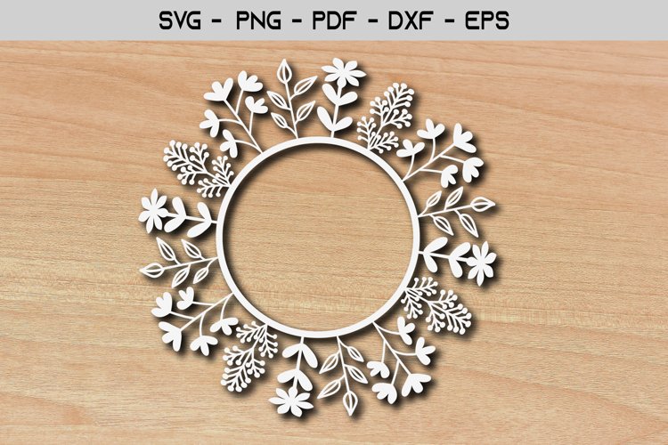 Flower Frame Paper Template Design