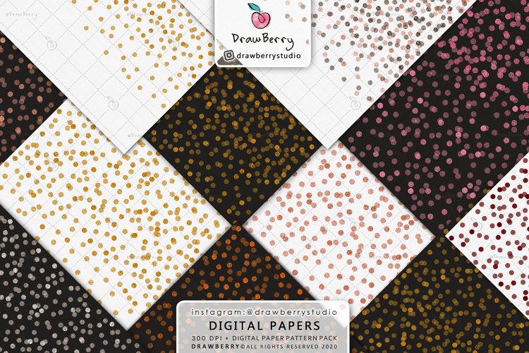 Confetti Digital Paper Background xo