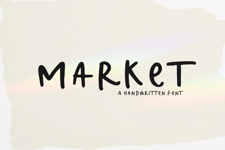 Market - A Handwritten Font