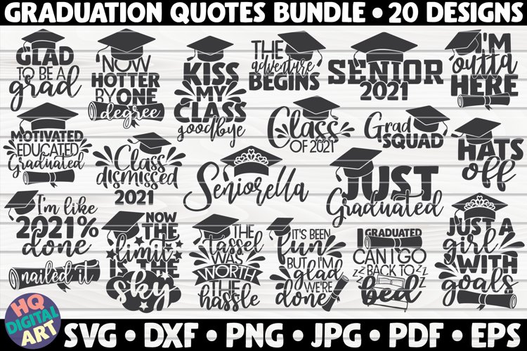 Graduation SVG Bundle | 20 designs (573170) | Cut Files | Design Bundles