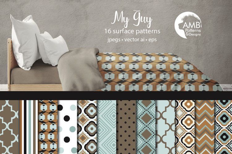 My Guy patterns, Man Digital papers AMB-1286