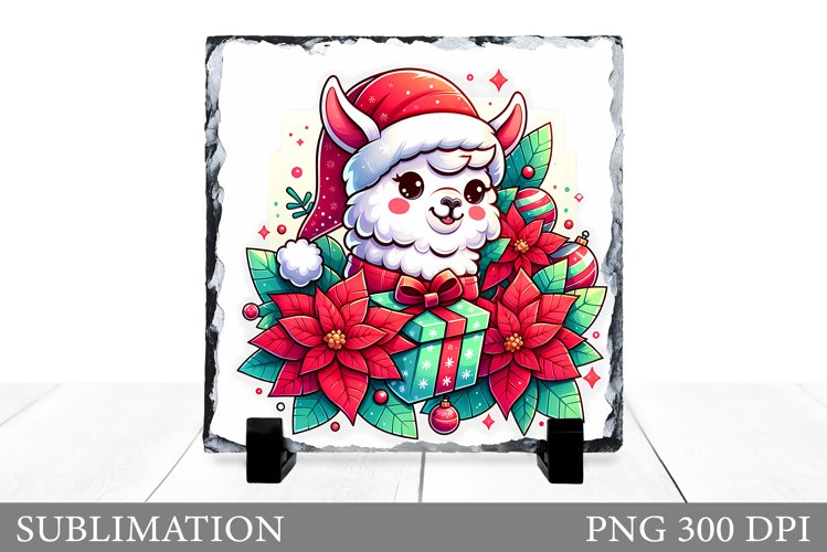 Christmas Lama Sublimation. Christmas Lama Slate (4753822)