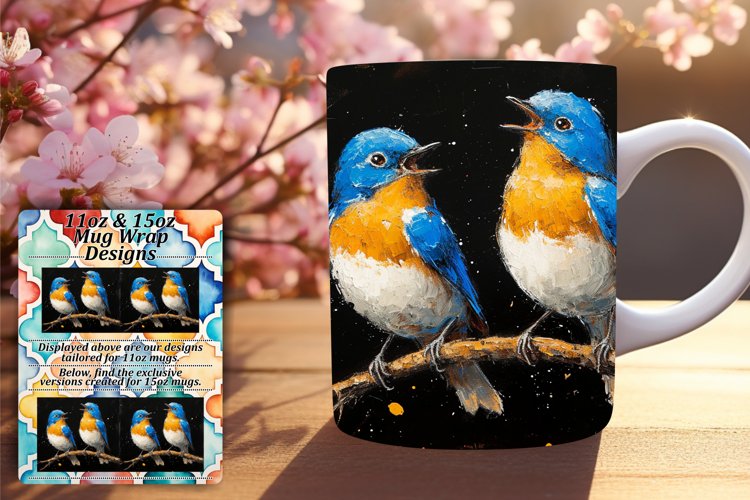 Elegant Feathered Friend Cups