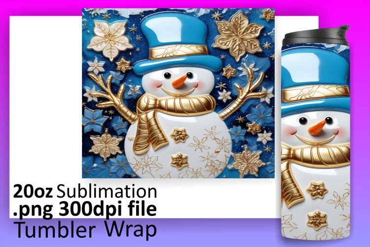 Seasonal Sublimation Fun: 3D Snowman Tumbler Wrap
