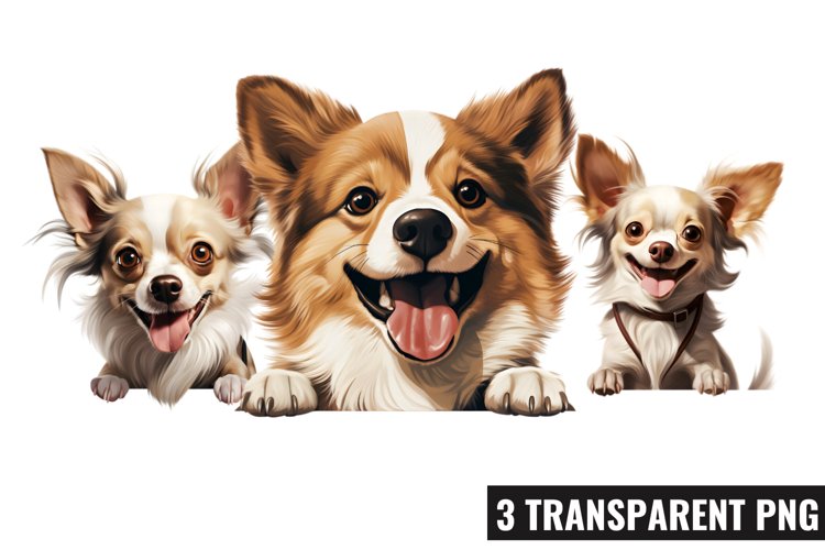 Peeking Dog Collection Clipart, Dog Collection (3960487)