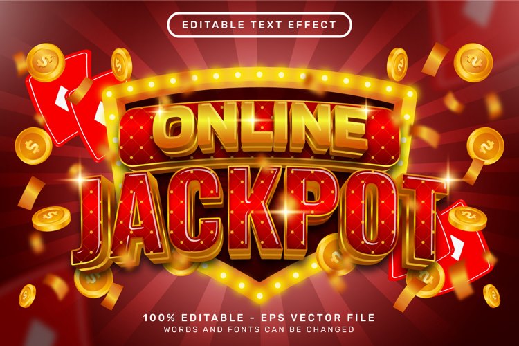 online jackpot 3d text effect and editable text (2104030)