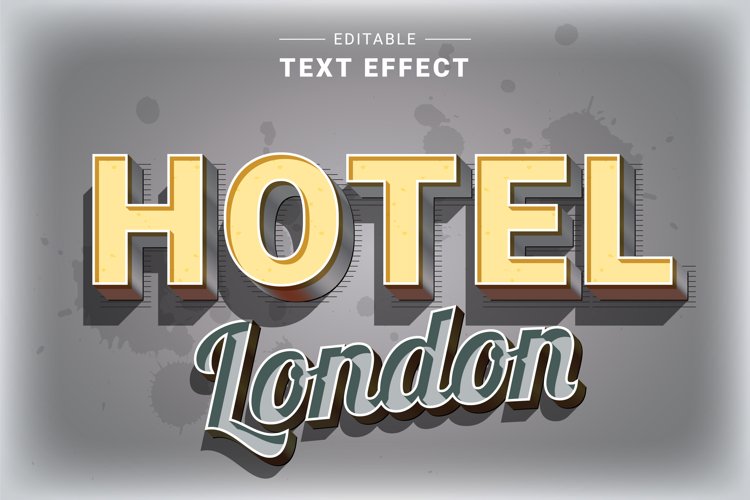 Editable Text Effect for Illustrator. Vector (1728550)