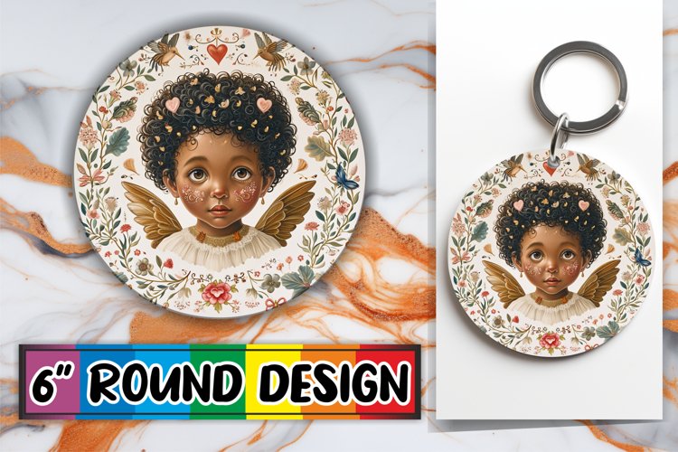 Heartfelt Cupid Creation: Keychain Sublimation