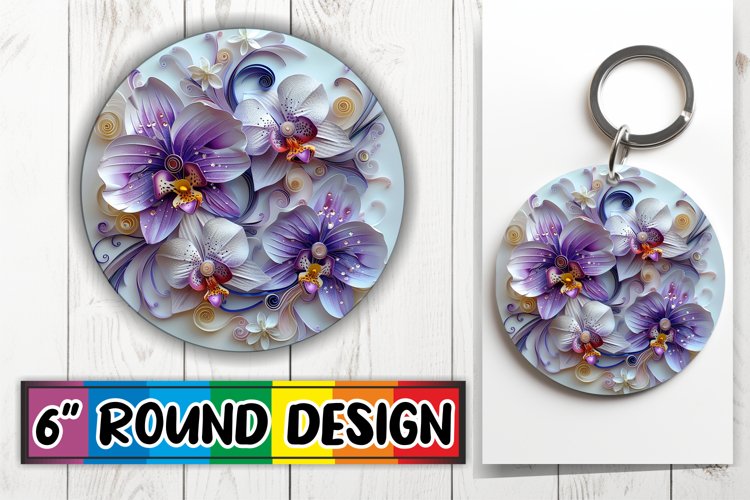 Chic 3D Blossom Keychain & Coaster