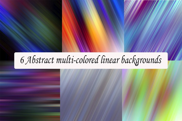 6 Abstract multi-colored linear backgrounds (1891187)