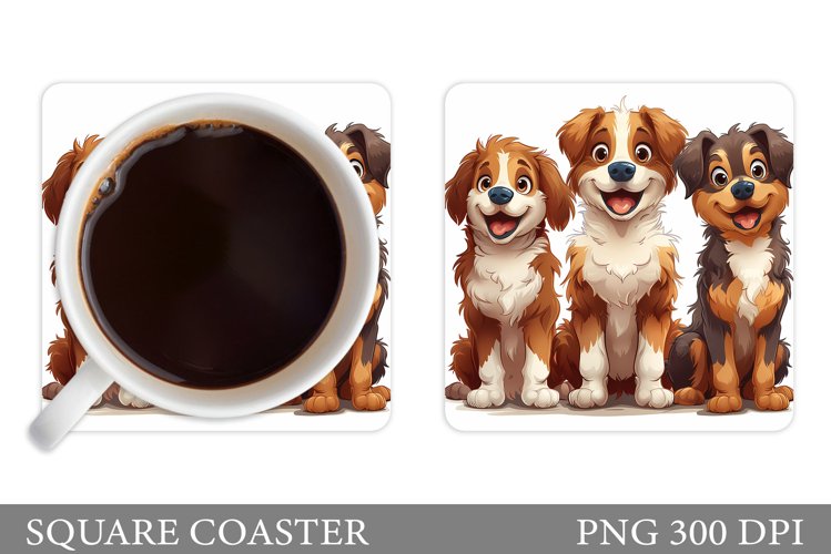 Funny Dog Coaster Design. Cute Dogs Coaster (4206075)