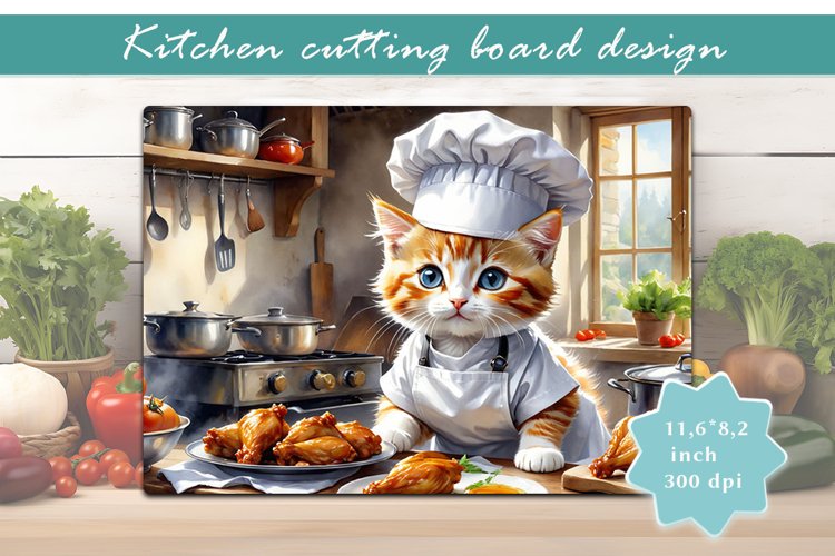 cute cat Cutting Board Design