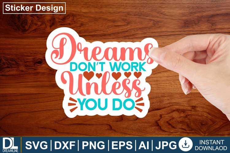 Motivational sticker design, Inspirational sticker (4141206)