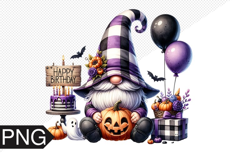 Halloween Gnome Sublimation, Gnome Clipart PNG