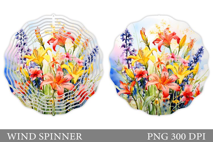 Flowers Wind Spinner. Floral Wind Spinner Design