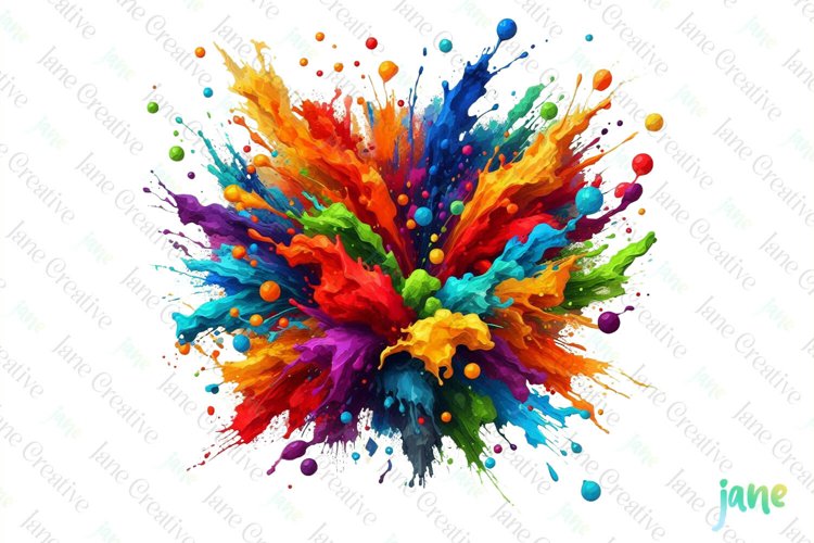 Watercolor Color Splash Clipart (4152463)