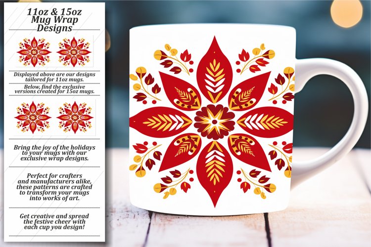 Gleaming Starlight: Boho Watercolor Christmas Mugs (2967195)