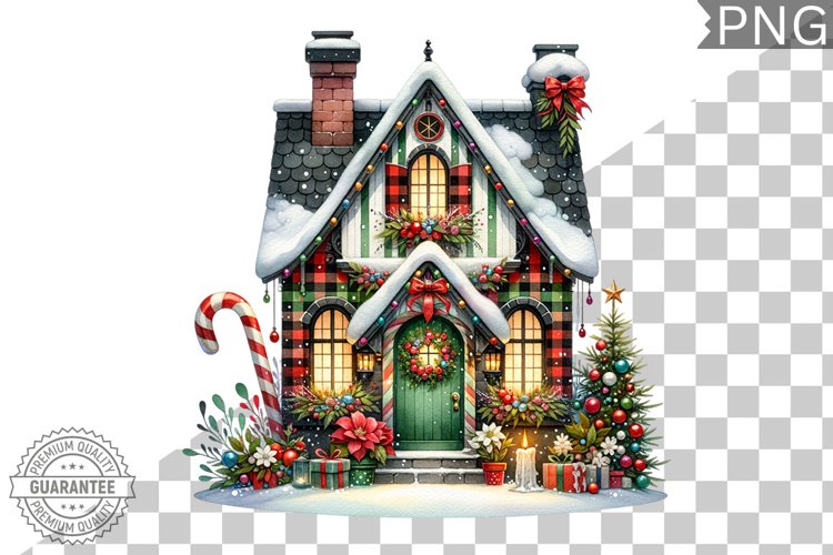 Christmas House Sublimation Clipart