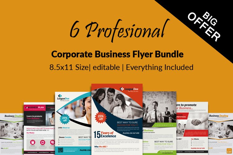 6 Multi Use Business Flyers Bundle (154917)