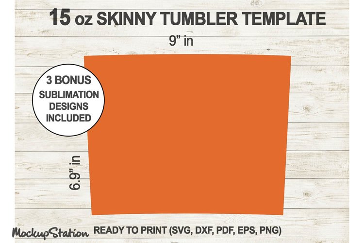15oz Skinny Tumbler Template SVG Tapered And Straight Wall