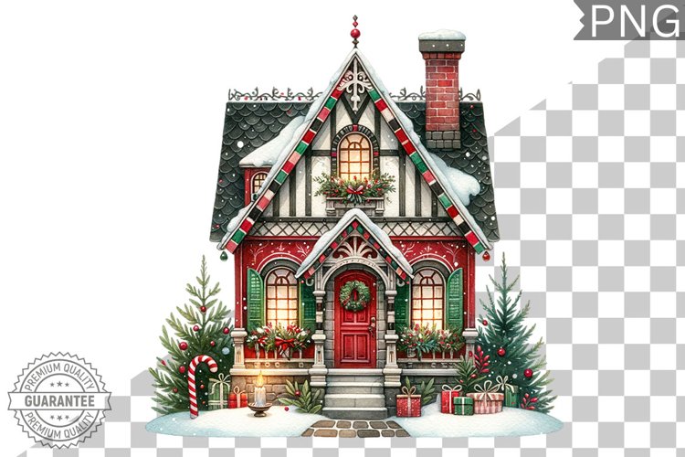 Christmas House Sublimation Clipart