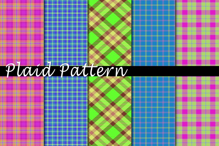 Plaid Pattern Digital Paper Bundle