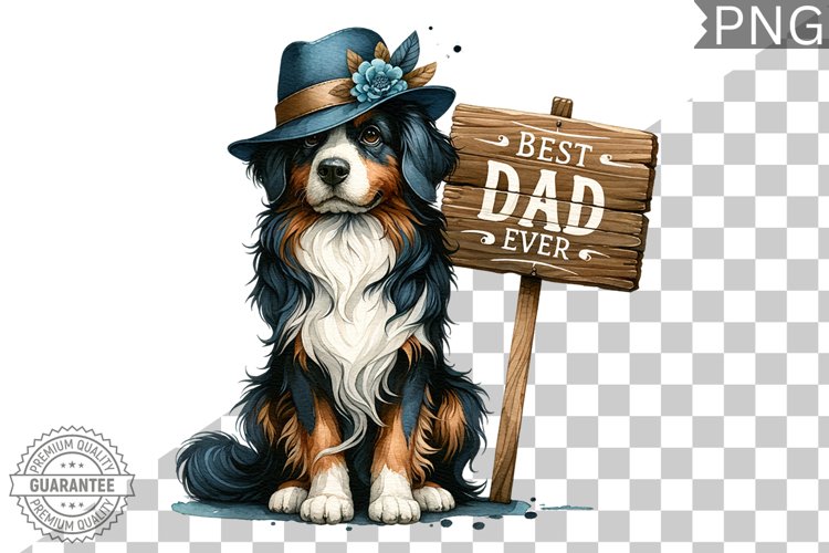 Father's Day Dog Clipart Design