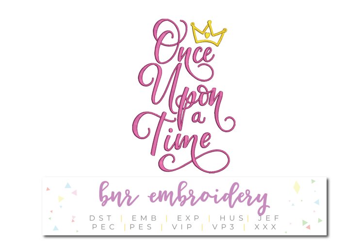 Once Upon a Time Machine Embroidery Design, Fairytale