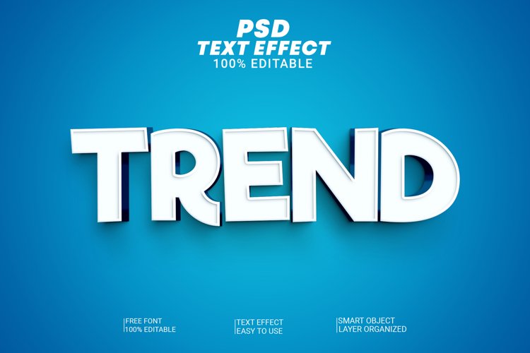Trend PSD 3d psd text effect style editable (4069425)
