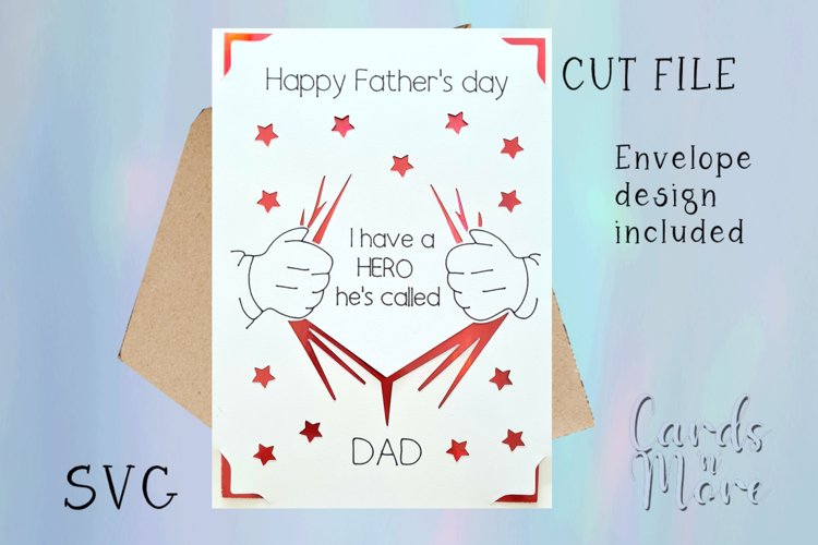 Fathers Day card, card template, Card design, Card Insert (1982933 ...