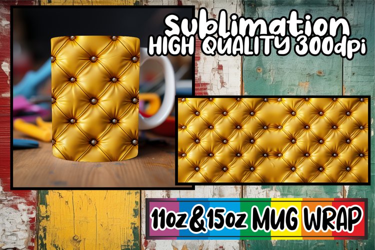 Stylish Elegant 3D Puff Mug Wrap 11oz 15oz