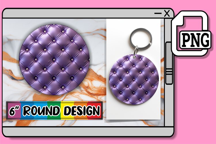 Puff Quilted 3D Round Design Circle