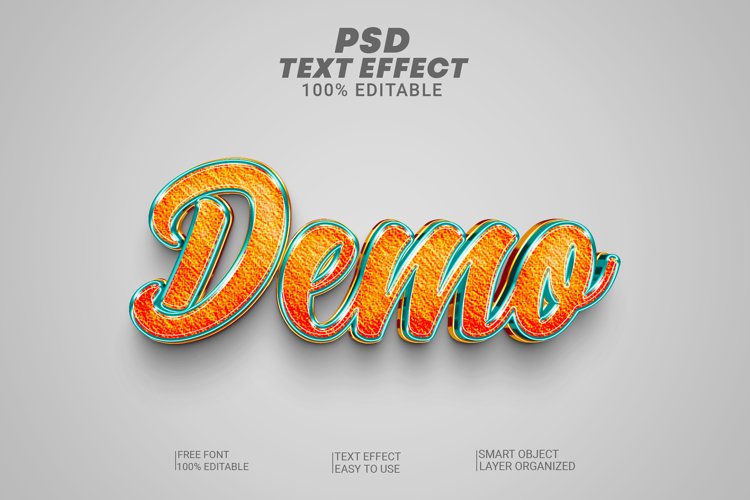 Demo PSD 3d psd text effect style editable (4069485)