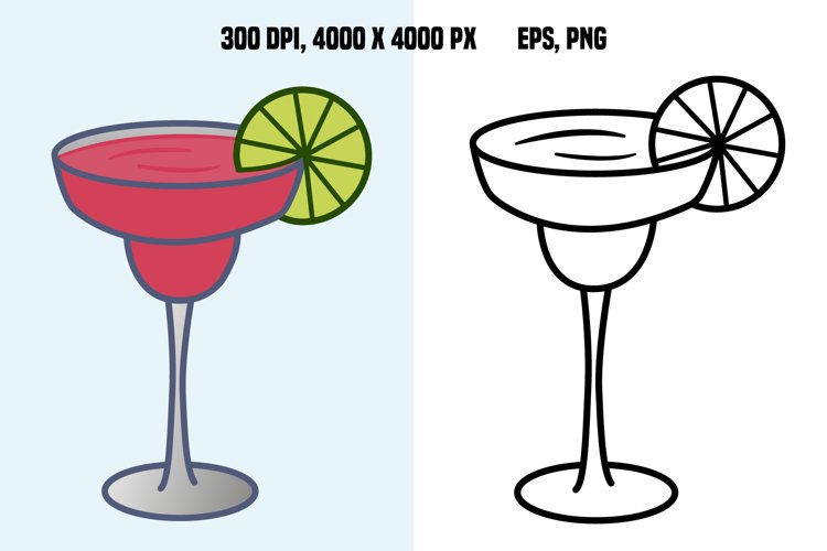 Summer Cocktail for Coloring