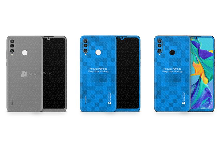 Huawei P30 Lite Vinyl Skin Design Mockup 2019 (253312)