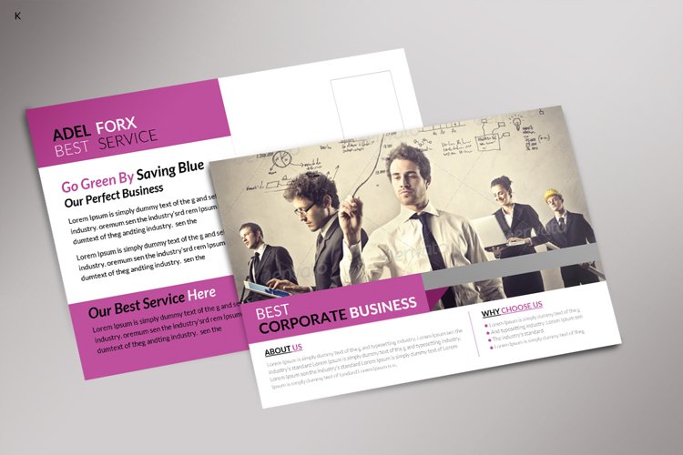 Corporate Business Postcard Template (176750)