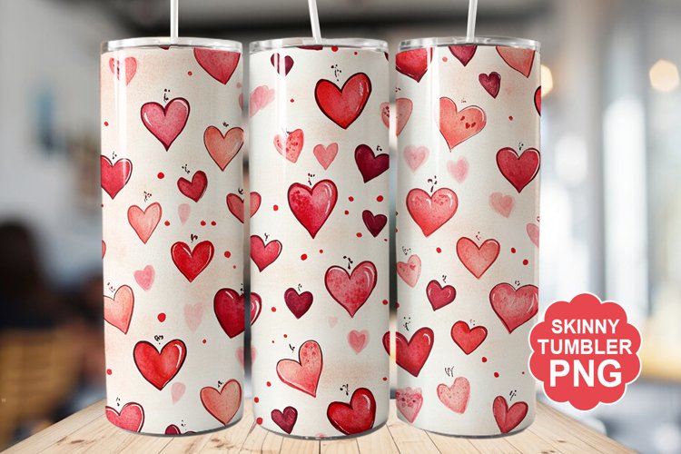 Valentine Pattern Seamless Tumbler | Valentine Tumbler Wrap
