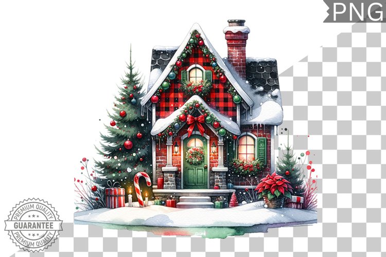 Christmas House Sublimation Clipart