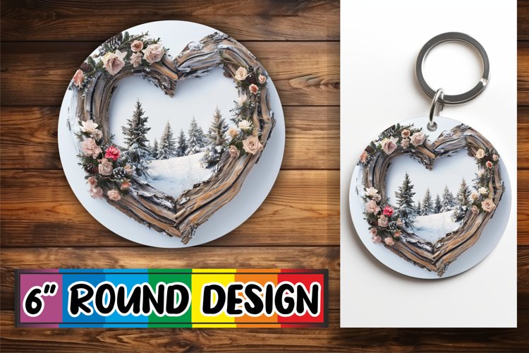 Summer Serenade Sublimation 3D Heart Frame (3870295)