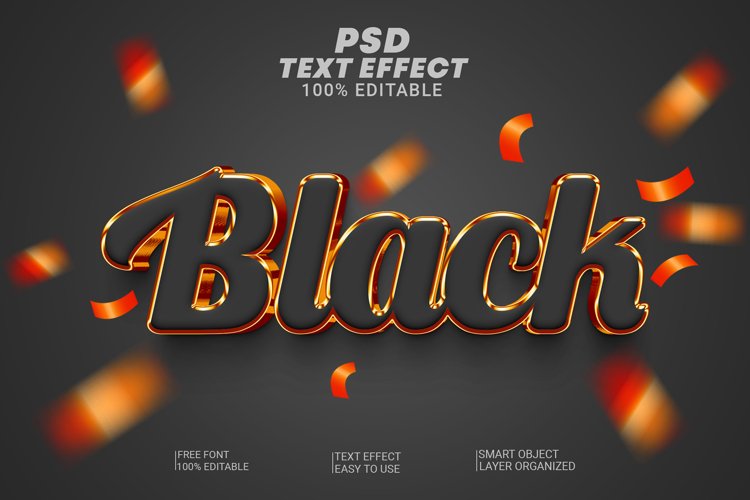 Black Editable Text Effect Style (4069607)