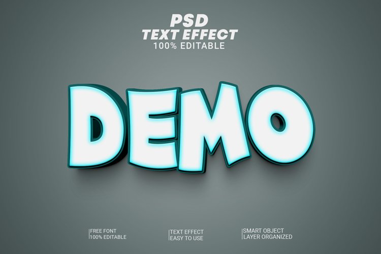 Demo PSD 3d psd text effect style editable (4069613)