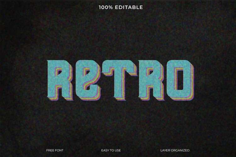 Editable Retro Font Design with a Vintage Vibe