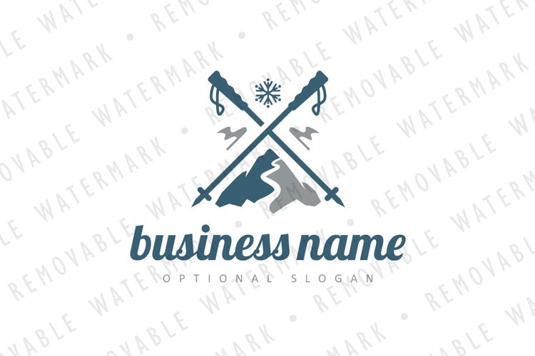 Mountain Ski Slope Logo (113605) | Logos | Design Bundles