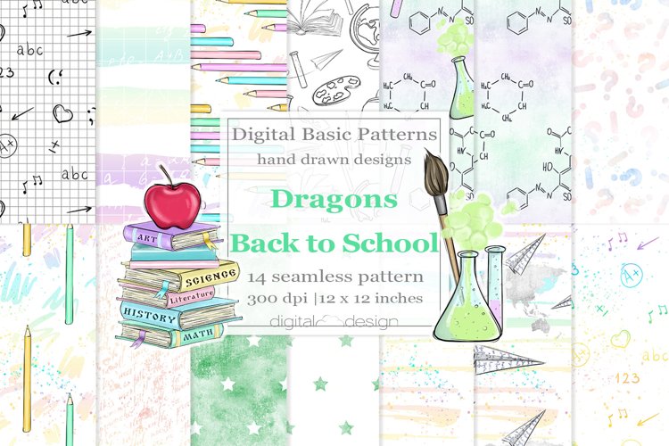 Dragons - Back to School - Basic Digital Pattern (387055) | Patterns ...