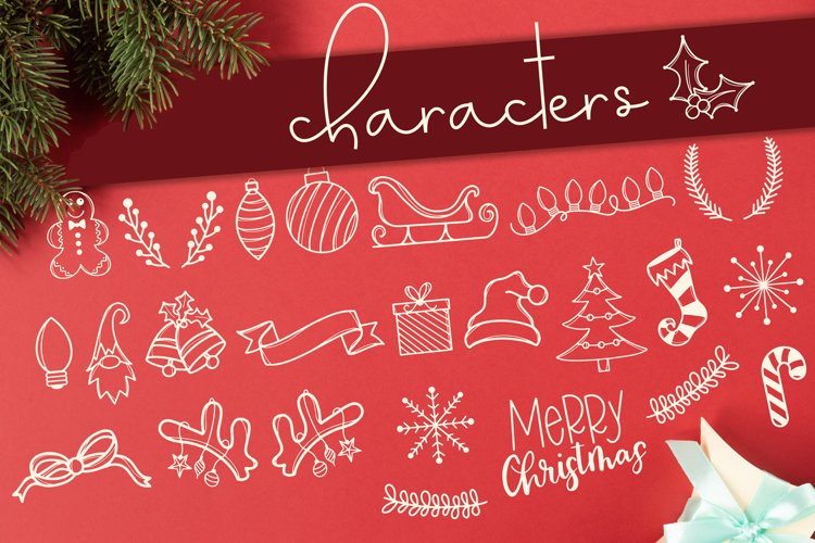 Holidoodles, A Christmas Doodle Font - Free Font Of The Week | Font Bundles