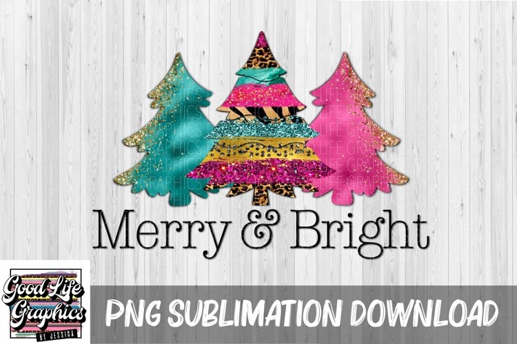 Sublimation designs for tshirts-Merry & Bright PNG (907002 ...