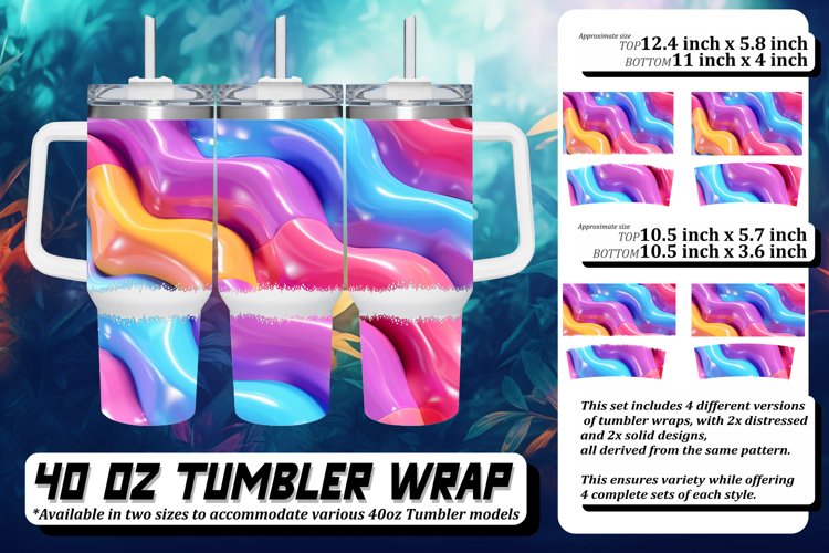 Colorful Abstract Puff Pattern Sublimation Art