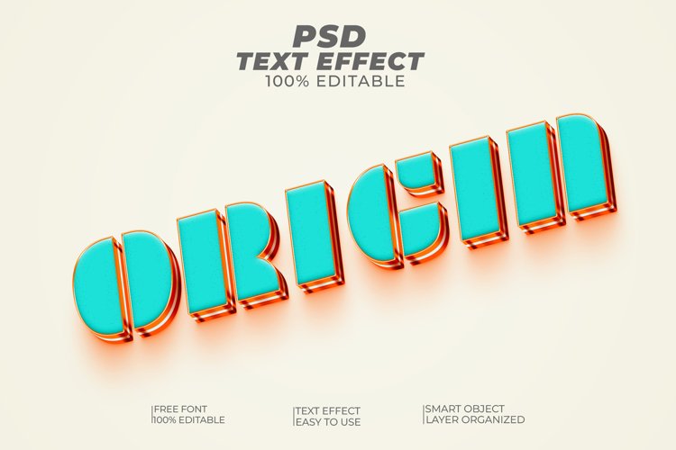 Origin Editable Text Effect Style